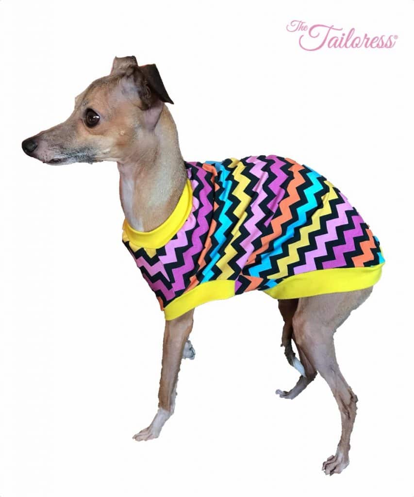 12 Sizes Greyhound & Whippet Sewing Pattern - Jersey Vest for Dogs ...