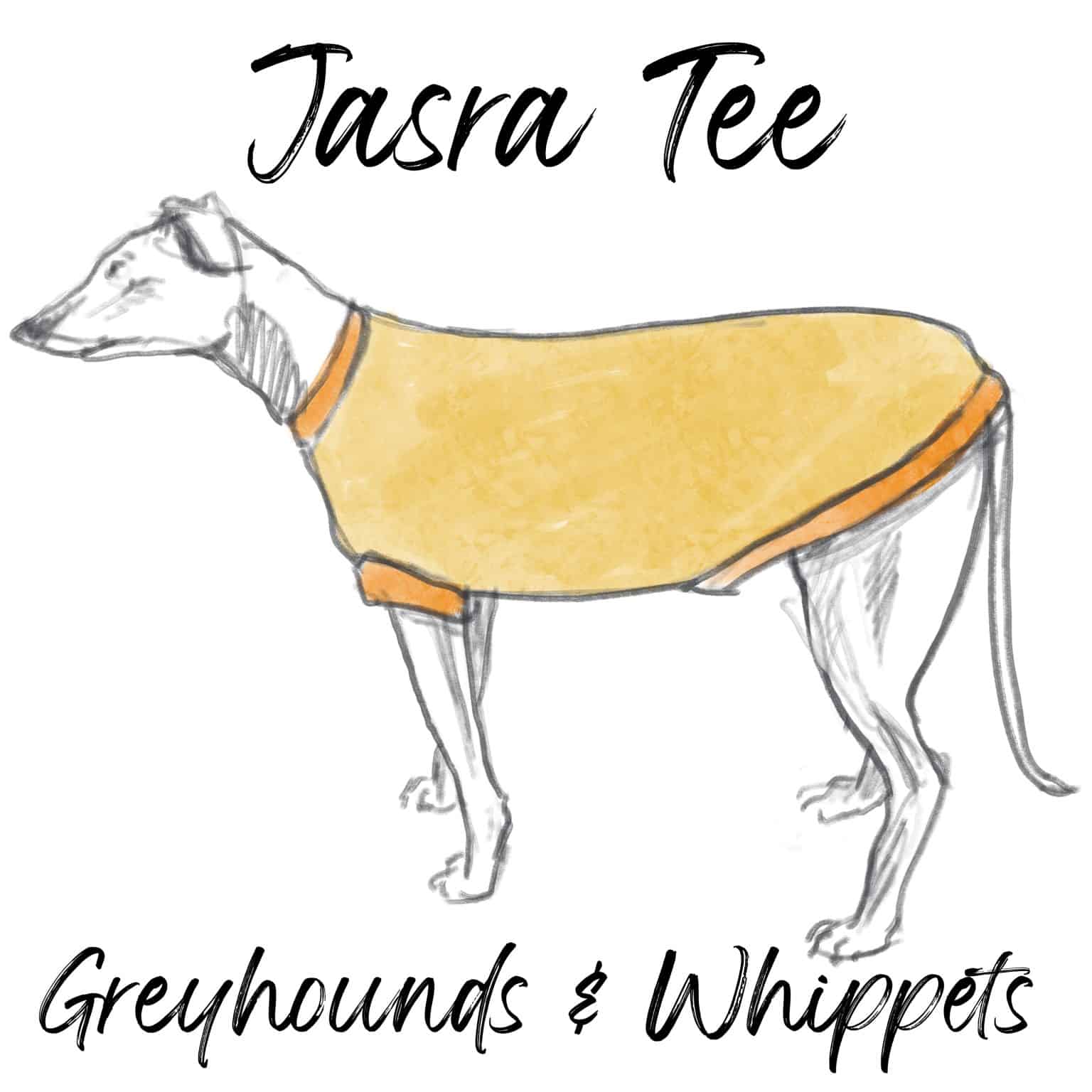 12 Sizes Greyhound & Whippet Sewing Pattern - Jersey Vest for Dogs ...